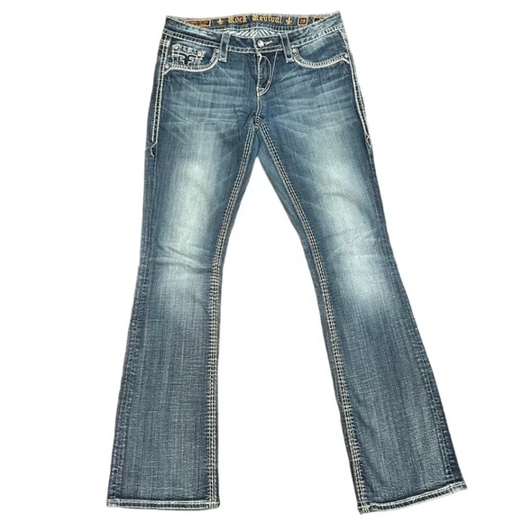 Rock Revival | Jeans | Rock Revival Jeans Womens 29 Kai Boot Cut Medium Wash Thick Stitch | Poshmark